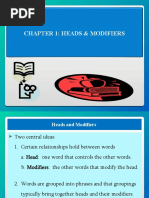 Syntax-Heads and Modifiers | PDF | Phrase | Verb
