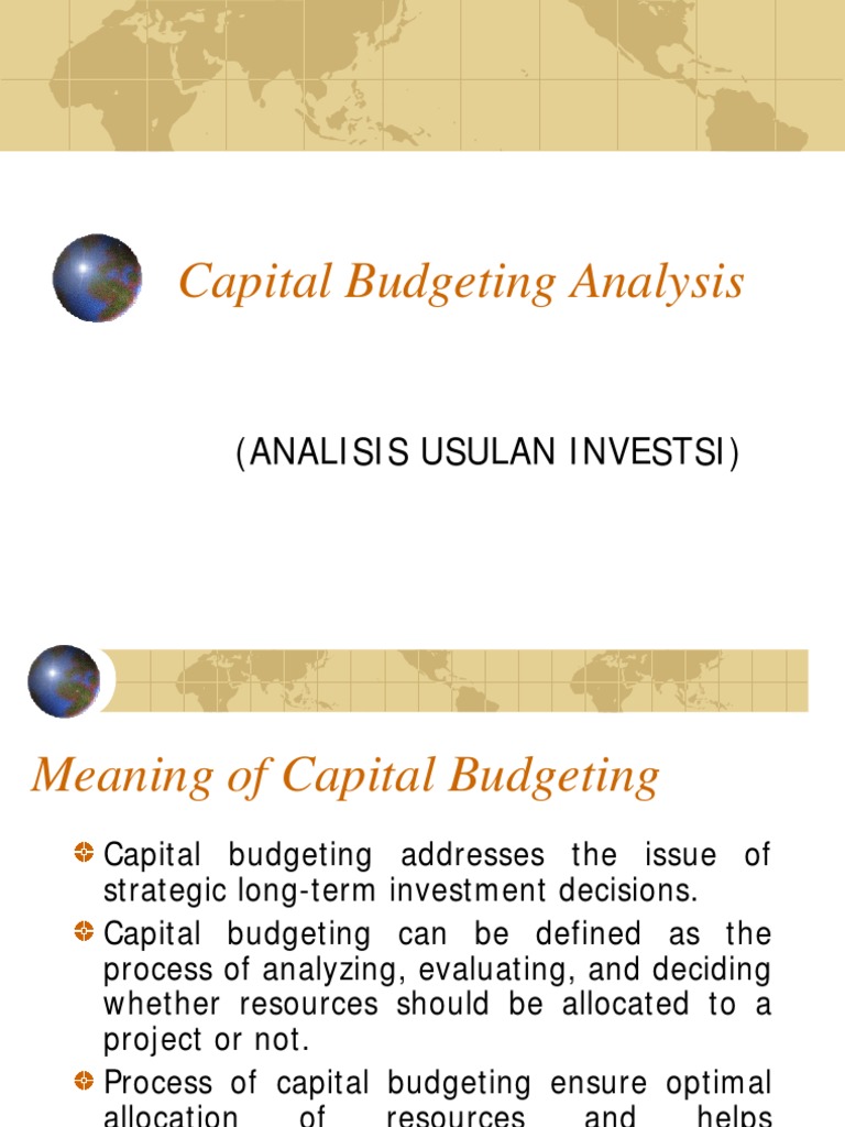 Capital Budgeting Pdf