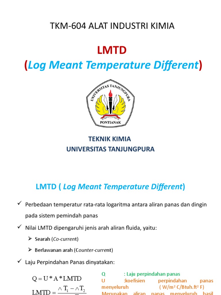 Rumus dan Penggunaan LMTD dalam Pemindahan Panas | PDF