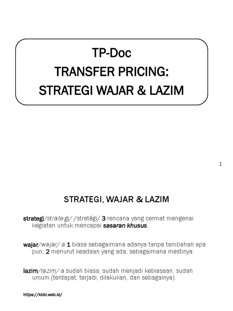 Strategi Transfer Pricing | PDF | Bisnis | Pengelolaan Keuangan & Uang