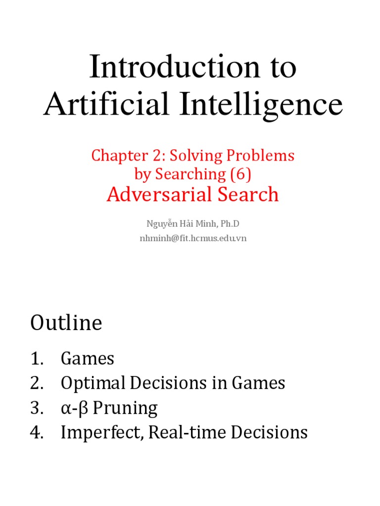 08 Adversarial Search | PDF | Mathematical Optimization | Algorithms