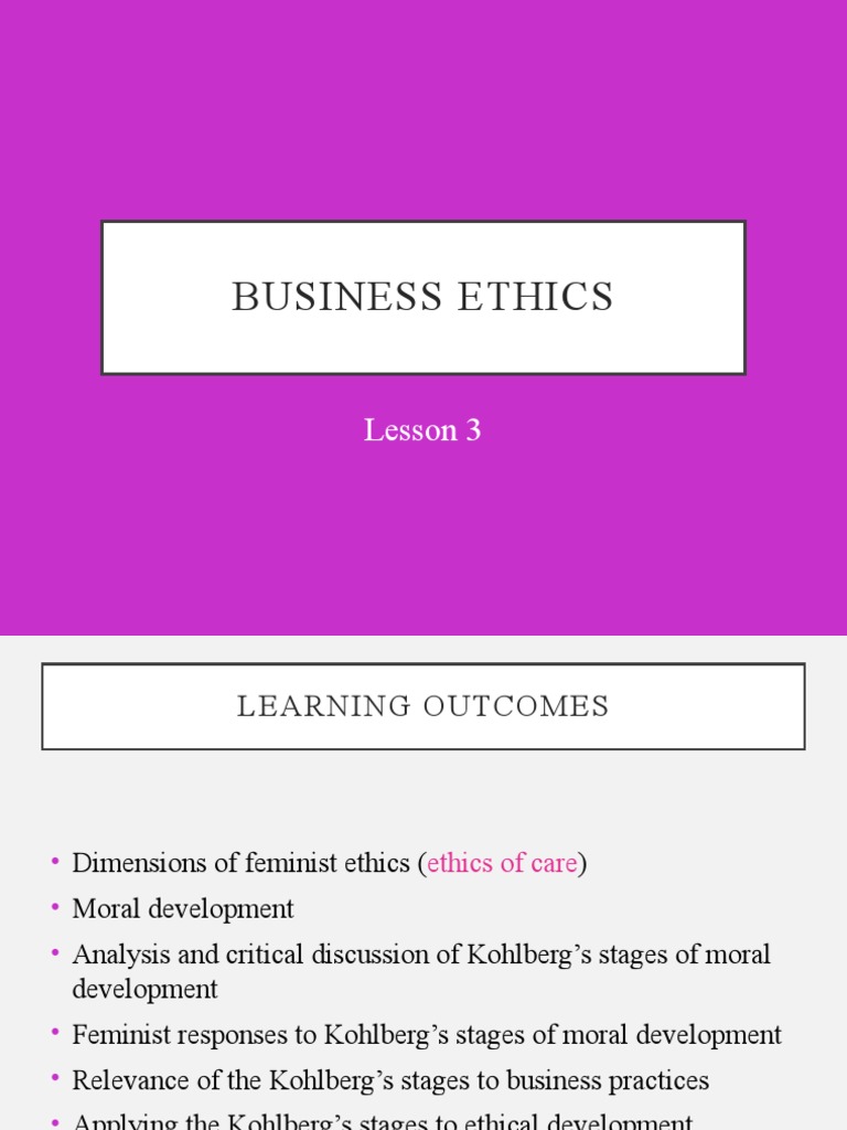 Business Ethics Lesson 3 | PDF