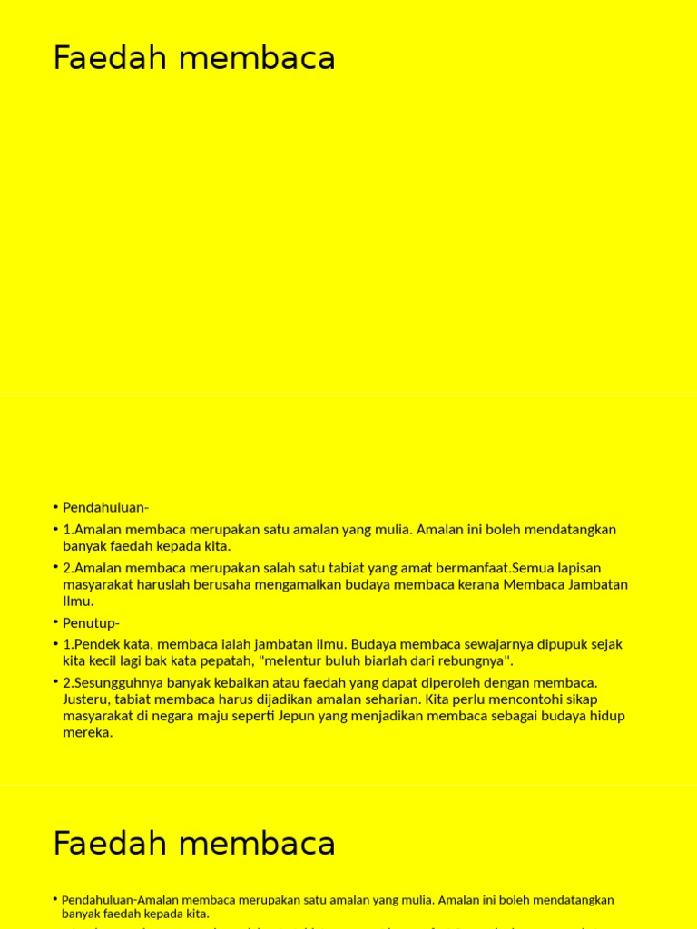 Faedah Membaca 1 | PDF
