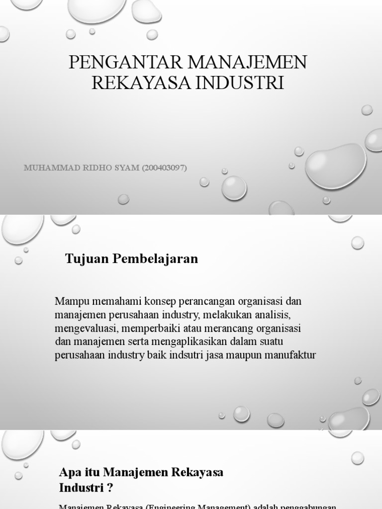 Pengantar Manajemen Rekayasa | PDF