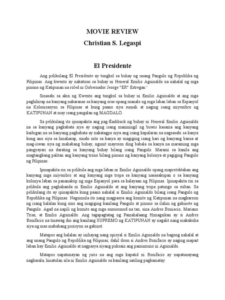 Legaspi Christian S. - Movie Review | PDF