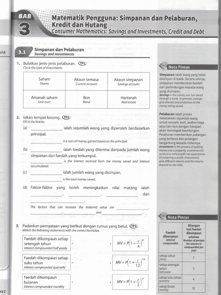 M2W4 Form 3 CHP 3 Exercise | PDF