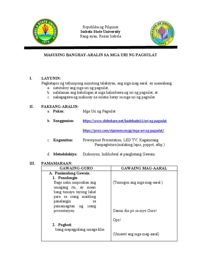 Legaspi, Christian S. - Banghay Aralin | PDF