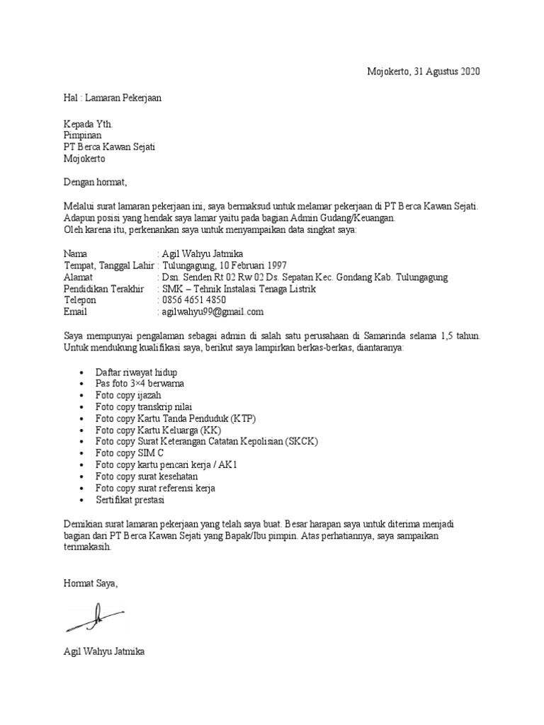 Contoh CV 2 | PDF