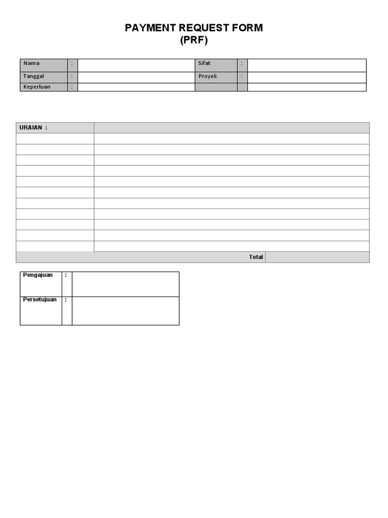 Payment Request Form (PRF) | PDF | Hukum