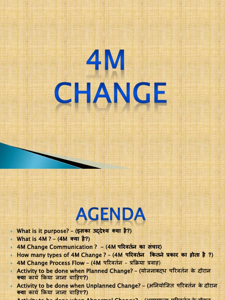 Understanding 4M Change Management | PDF | Business Process | Business