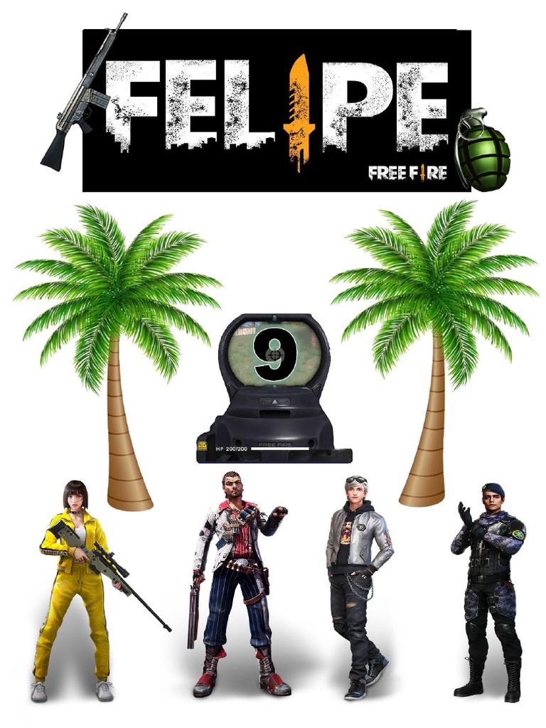 Topo de Bolo Free Fire | PDF