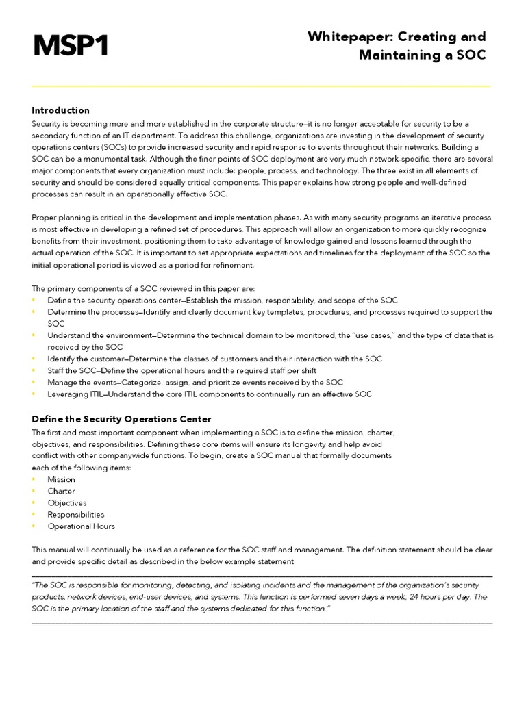 SOC Development and Workflow Guide | PDF | Malware | Antivirus Software