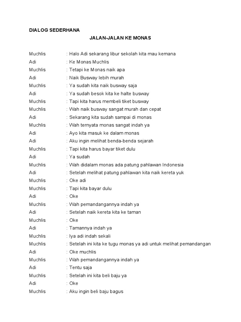 Dialog Sederhana | PDF