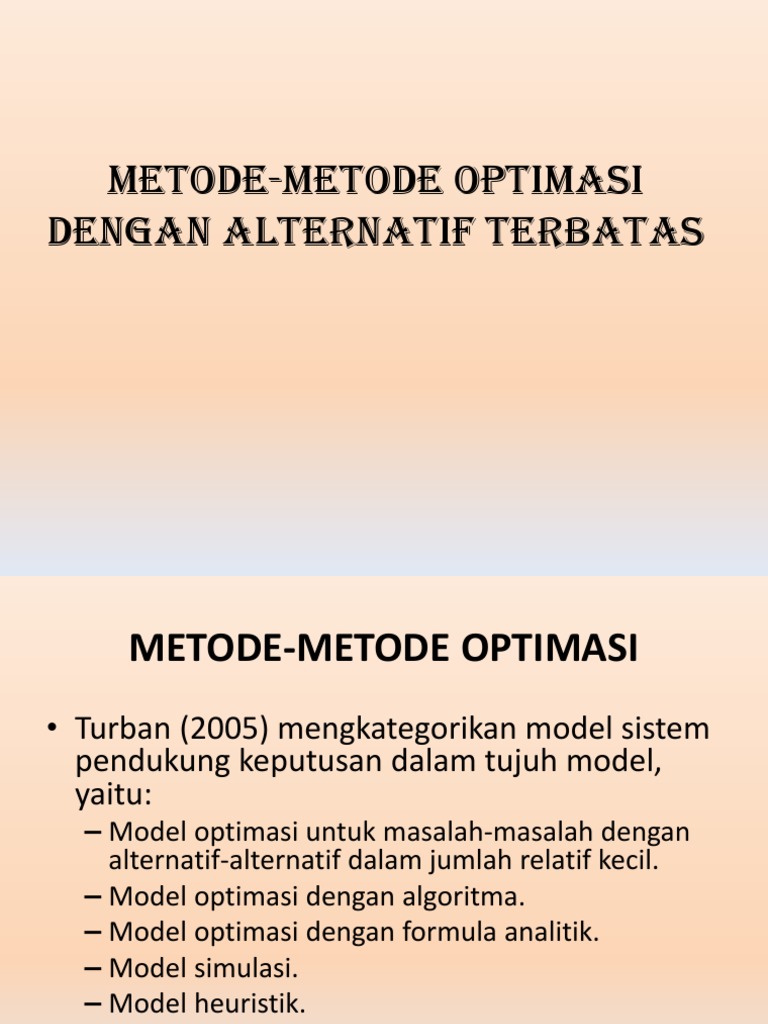 Materi 7 (Metode SPK) | PDF