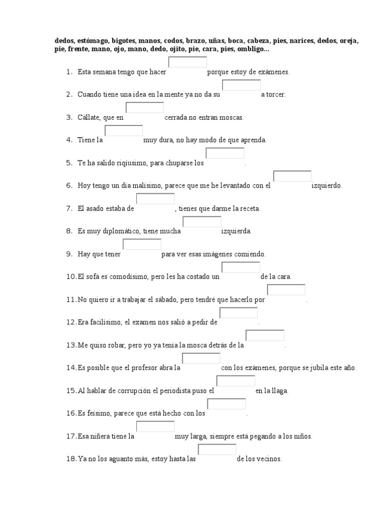 Exercitii Spaniola | PDF | Alimentos