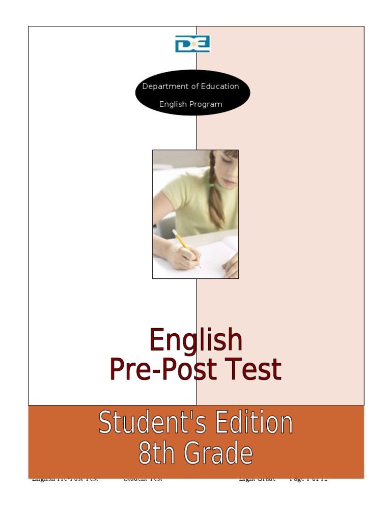 8th Grade Pre-Post Test Student's Edition | Download Free PDF ...