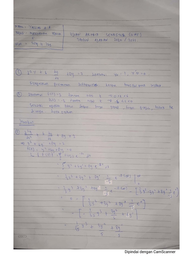 Contoh Soal Matematika Teknik | PDF