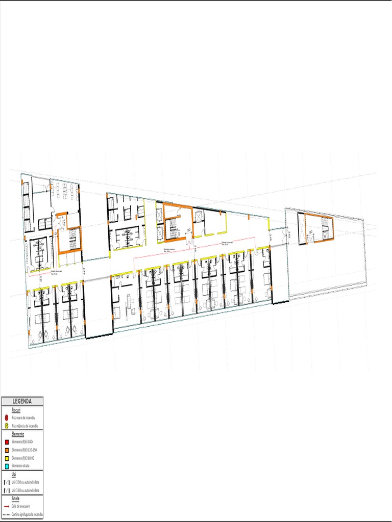Plan Etaj 5 - Proiect Tehnic Protectie La Foc - Hotel | PDF