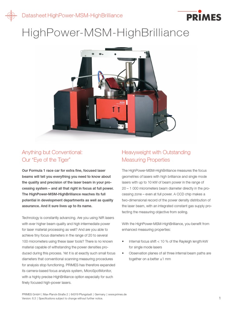 HP MSM HB - en | PDF | Laser | Attenuation