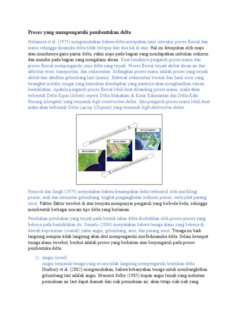 Proses Yang Mempengaruhi Pembentukan Delta | PDF