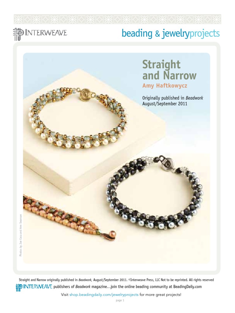 Beading - Straight and Narrow | PDF | Beadwork | Bead