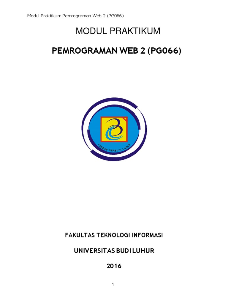 Modul Praktikum Pemrograman Web 2 Pg066 Pdf Komputer 3274