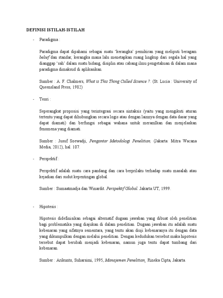 Definisi Istilah | PDF | Karier & Perkembangan | Sains & Matematika