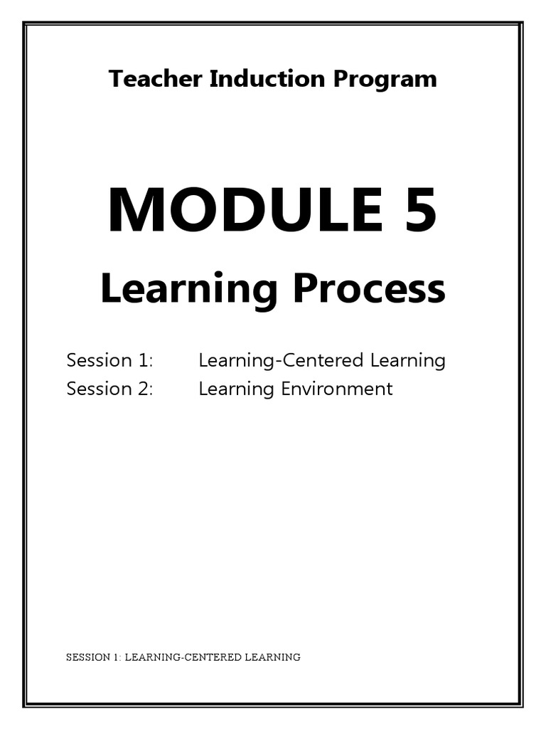 Tip Module 5 | PDF | Education Theory | Teachers