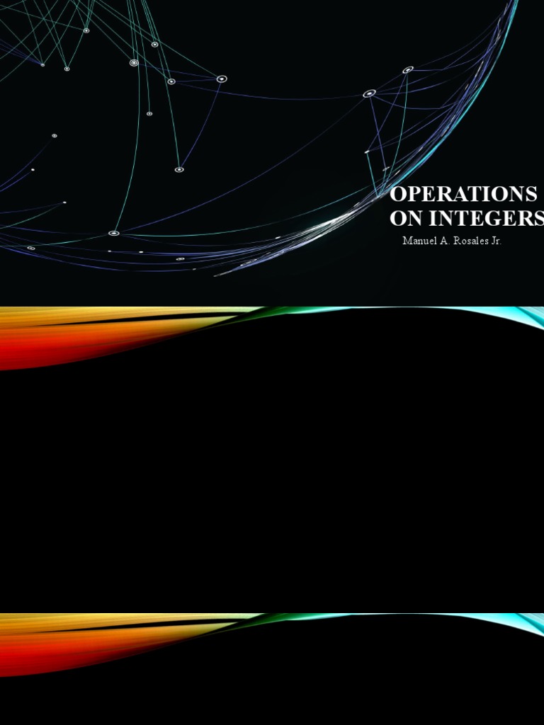 Operations On Integers | PDF | Teaching Methods & Materials