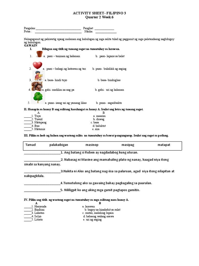 FILIPINO 3 Week 6 | PDF