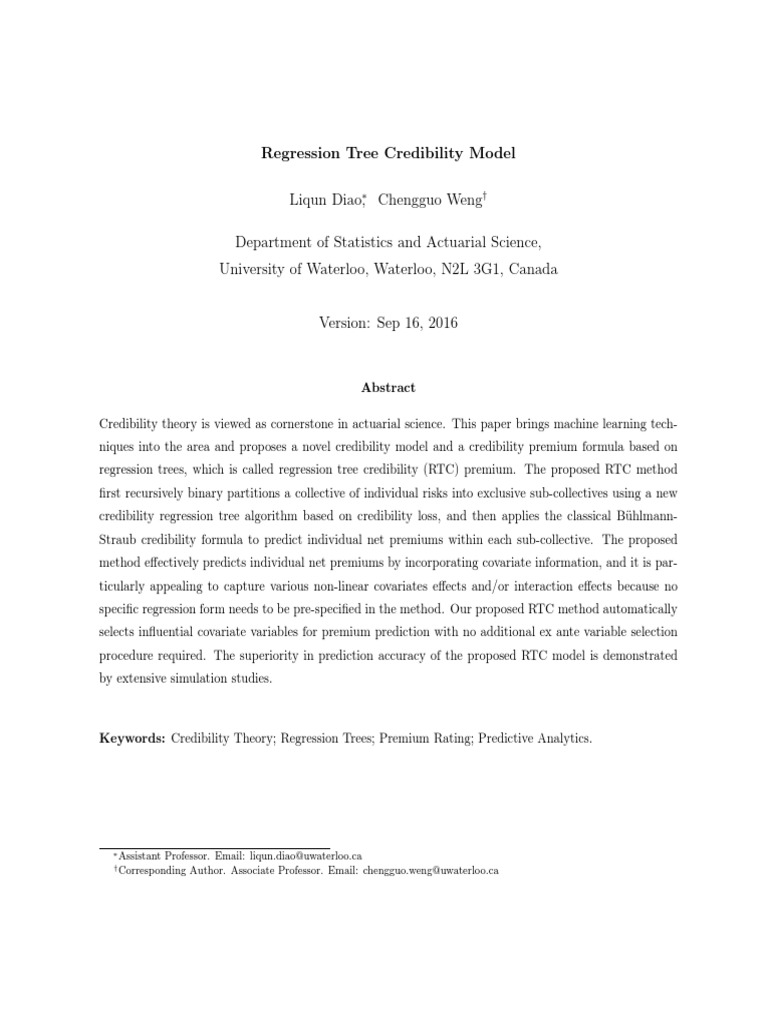 Credibility Machine Learning 1 | PDF | Predictive Analytics ...