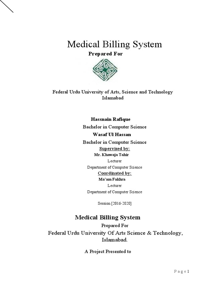 Medical Billing Final Project | PDF | Password | Use Case