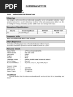 Simple Bio Data Format | PDF