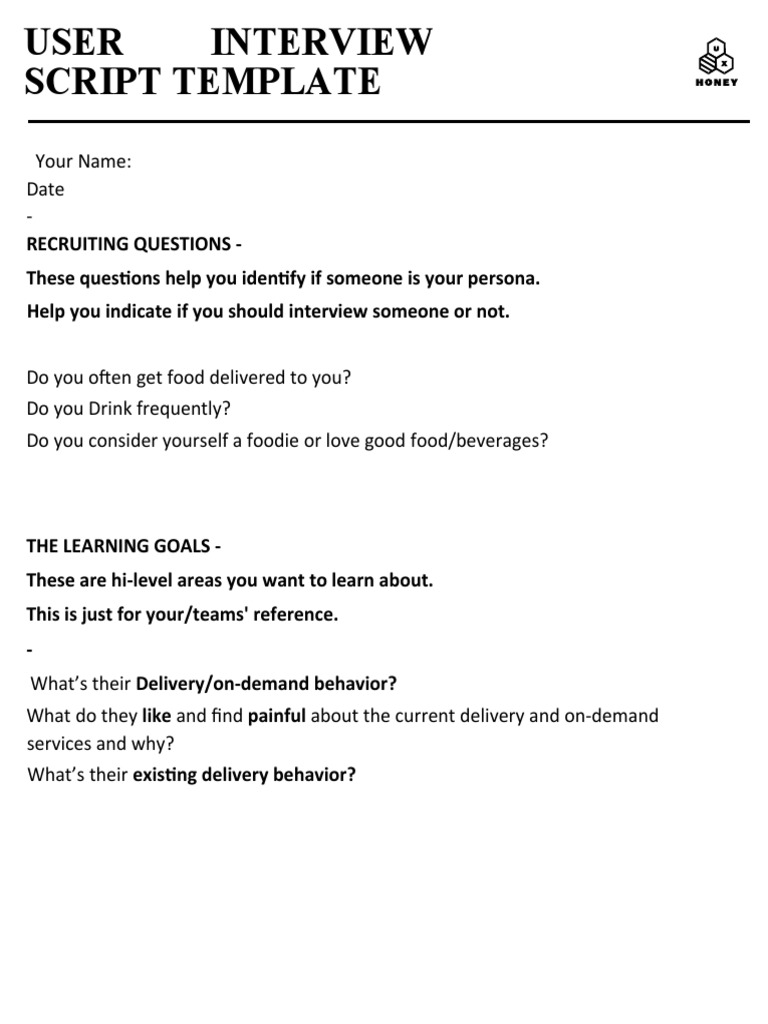 The Interview Script | PDF | Human Nature | Communication