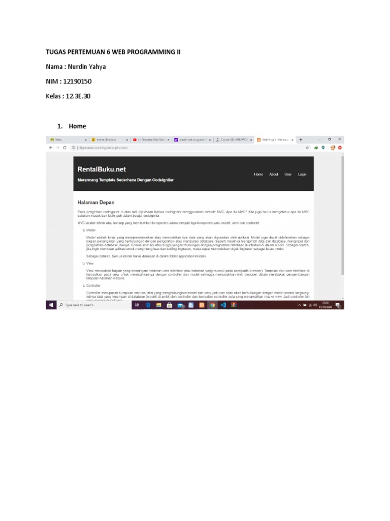 Tugas Pertemuan 6 Web Programming Ii | PDF