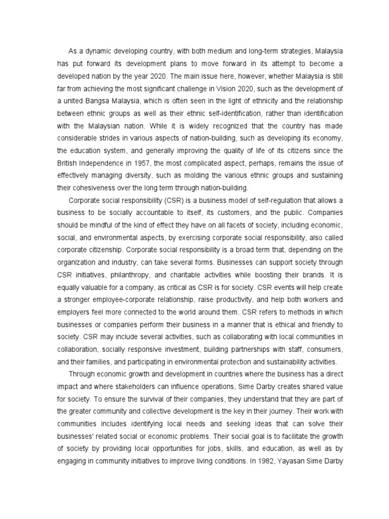 Essay MPU | PDF | Corporate Social Responsibility | Policy