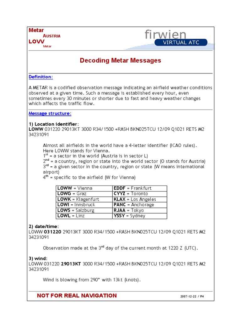 ATC Metar | PDF | Cloud | Precipitation