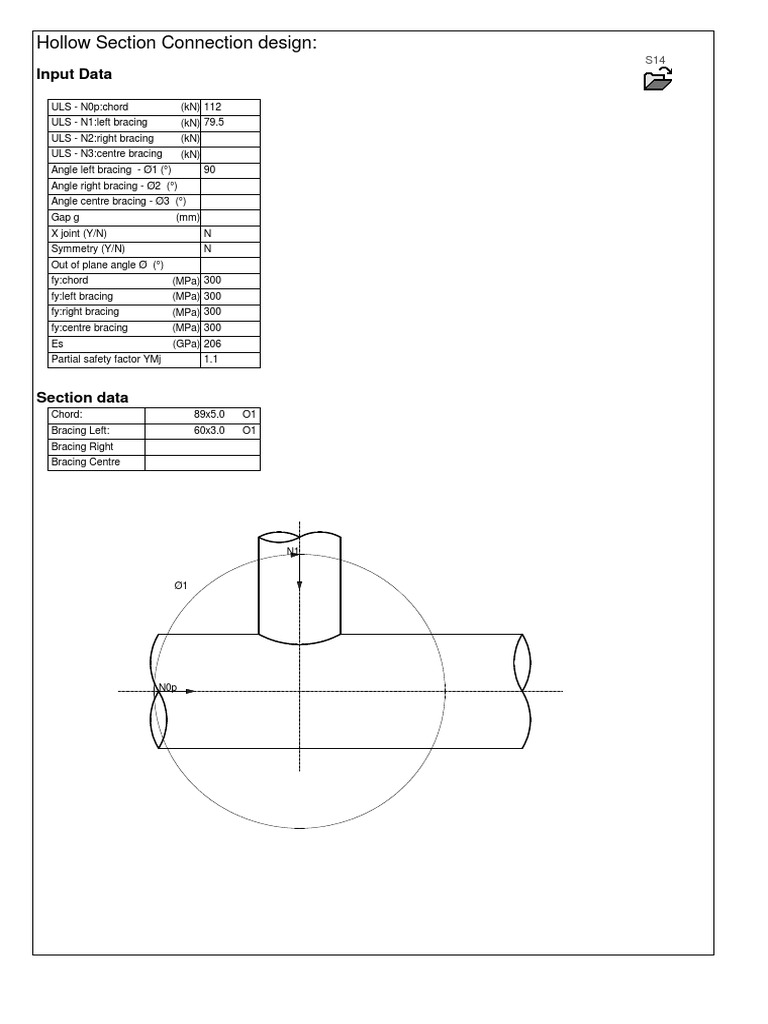 Hollow Section Connection Design:: Input Data | PDF | Truss ...