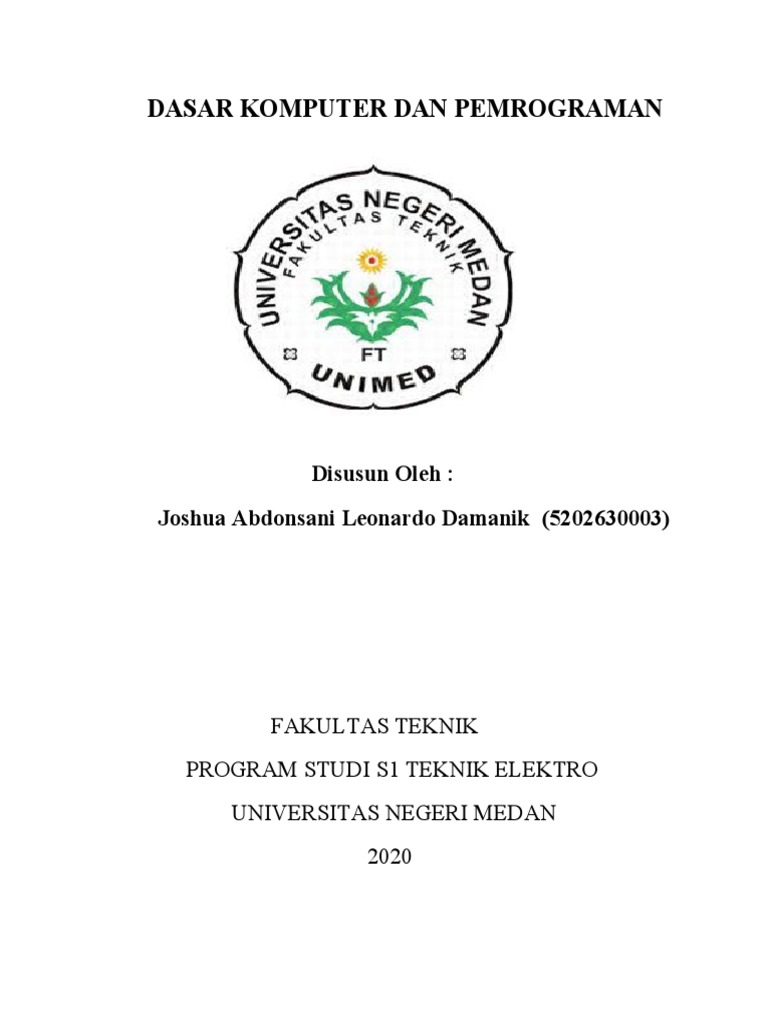 Dasar Komputer dan Pemrograman S1 Teknik | PDF
