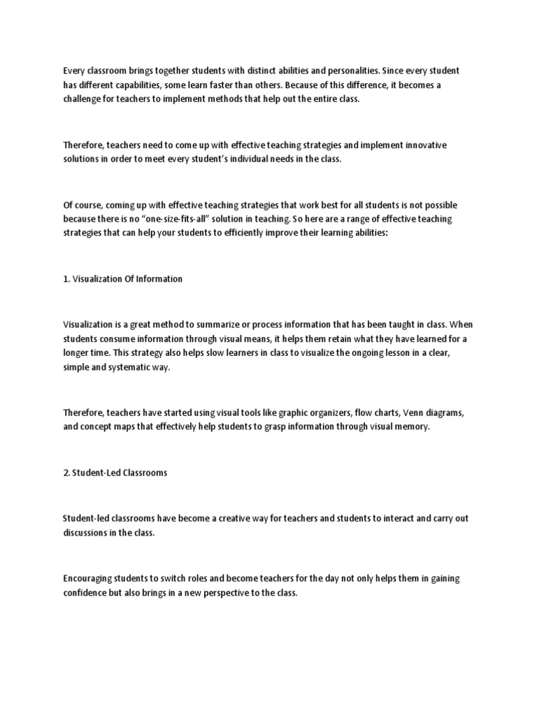 Every Classroom Brings Together Students With Distinct Abilities and ...