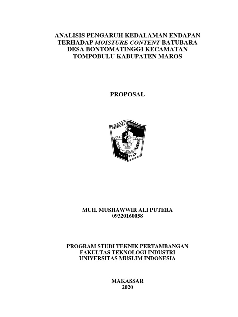 Draft Proposal Muh. Mushawwir Ali P | PDF