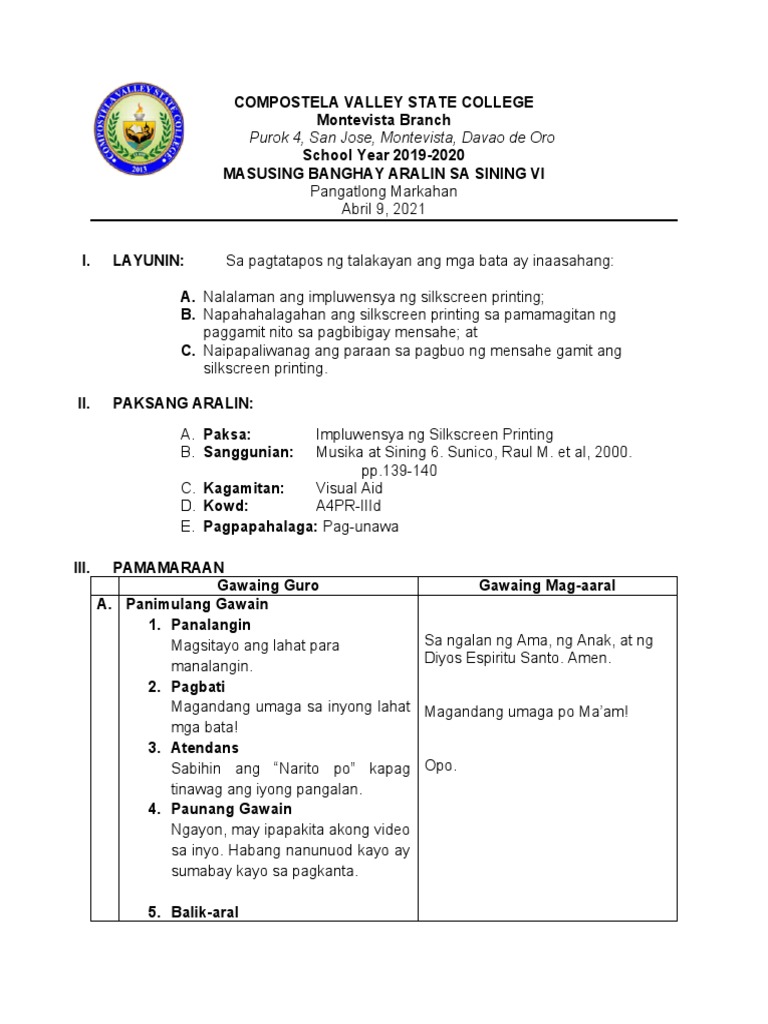 Dumalag Silkscreen Printing | PDF