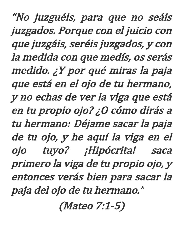 Mateo 7 - 1-5 | PDF
