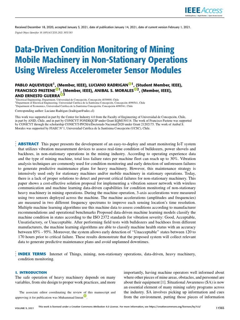 Data-Driven Condition Monitoring of Mining Mobile Machinery in Non-Stationary Operations Using ...