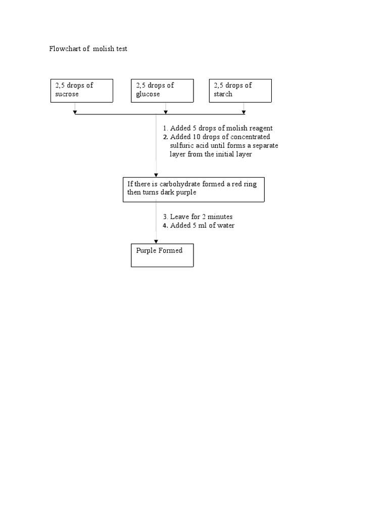Flowchart of Molish Test | PDF