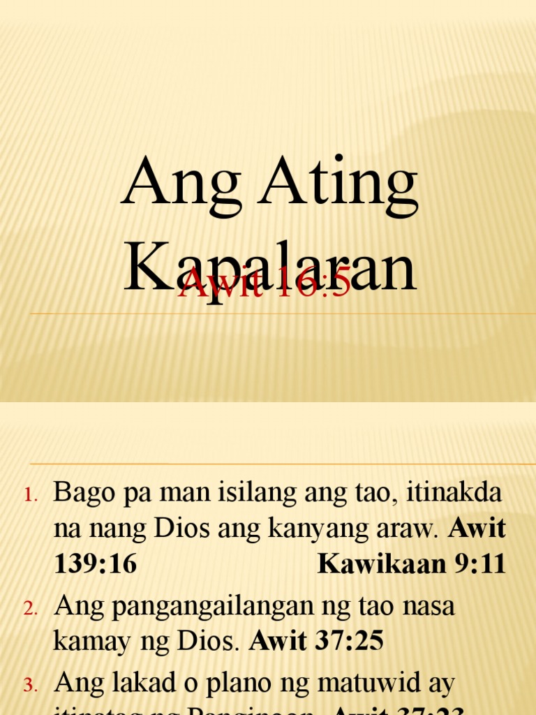 Ang Ating Kapalaran | PDF