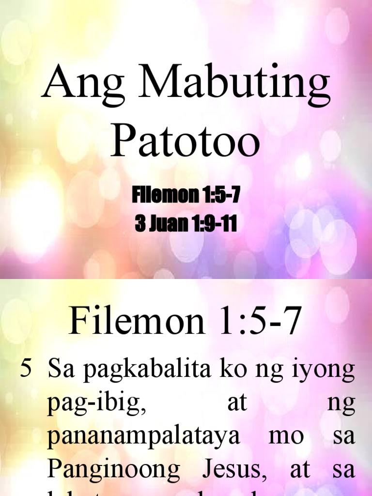 Ang Mabuting Patotoo | PDF