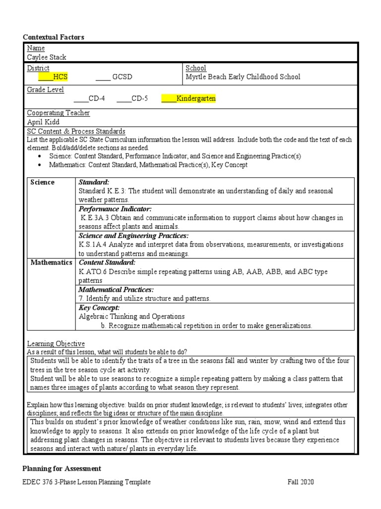 3-Phase Lesson Planning Final | PDF | Individualized Education Program ...