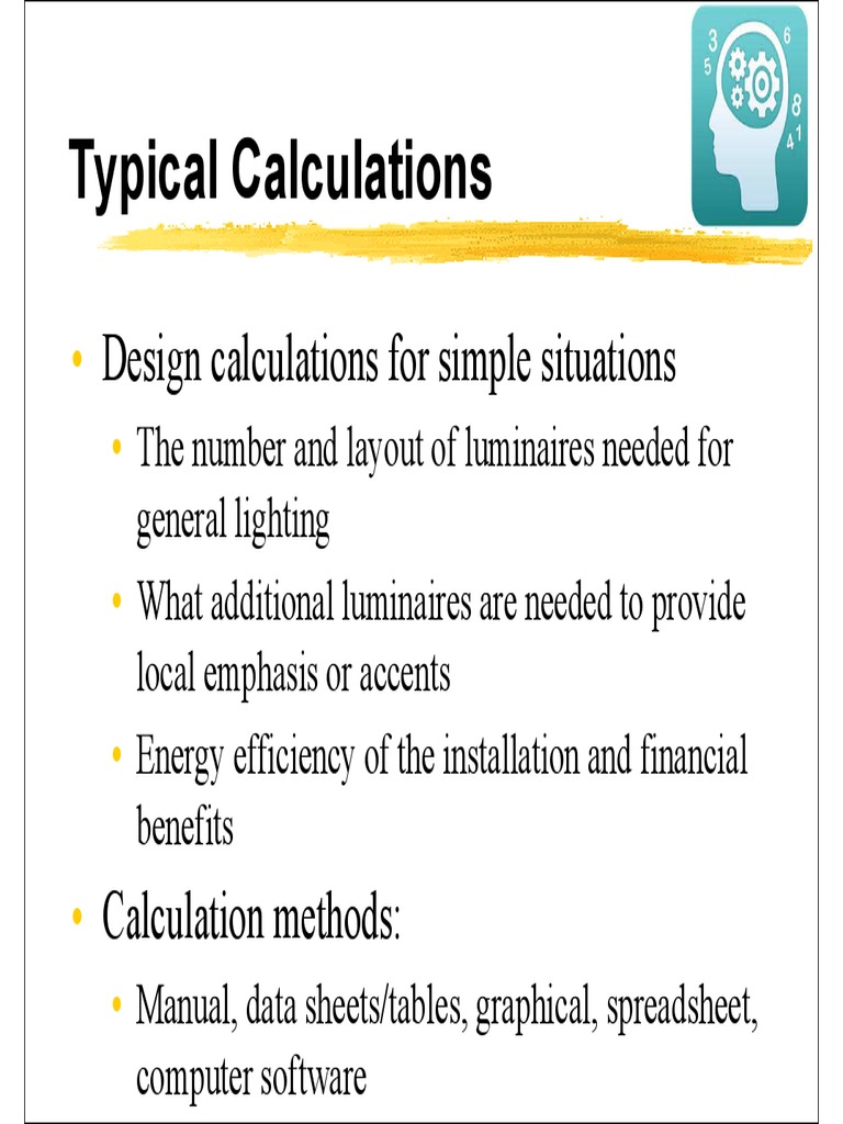 Lighting Calculation 13 | PDF
