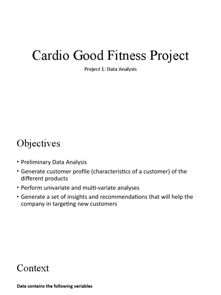 Cardio Good Fitness Project | PDF | Data Analysis | Multivariate Statistics